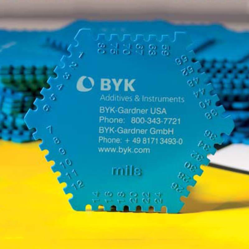 BYK 3509 Wet film thickness gauge Plastic Wet Film Comb 10 - Figure ...