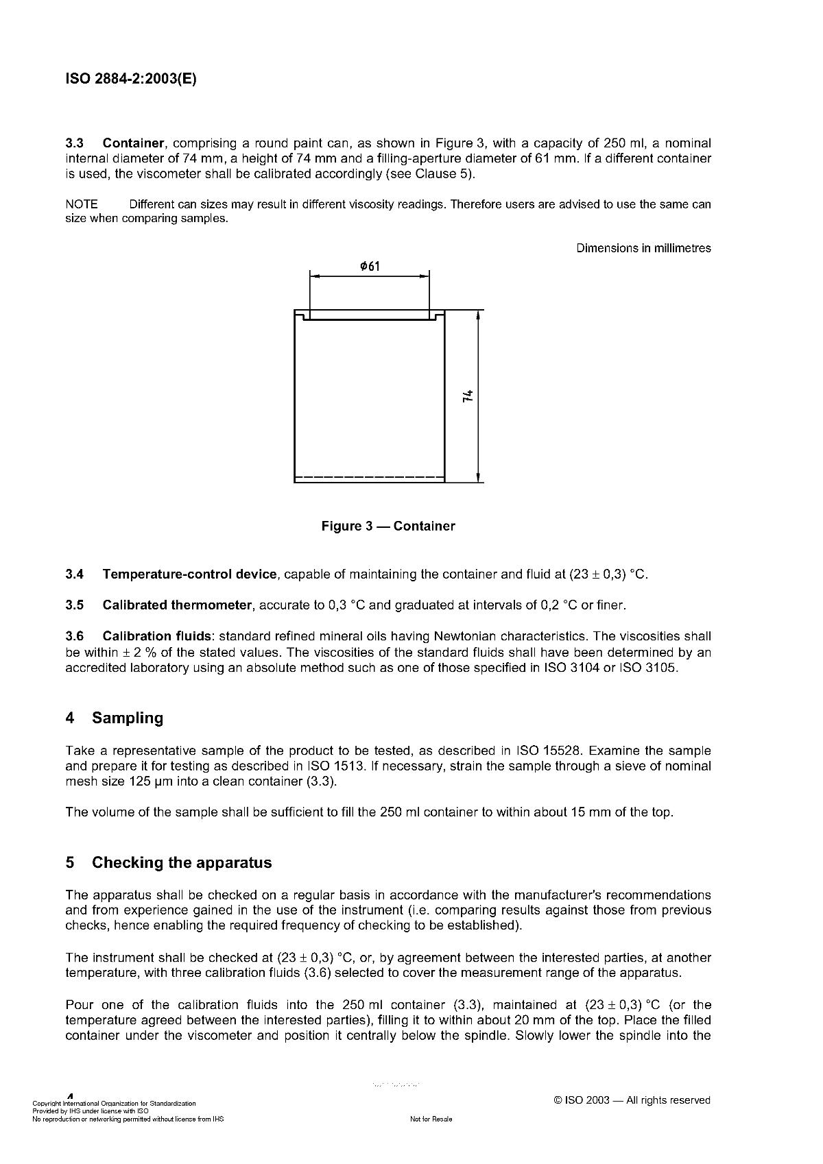 ISO 2884-2-2003 《色漆和清漆 用旋转黏度计测定黏度 第 2 部分 ：在规定速率下以转盘或转球粘度计测定》 - 检测标准【南北潮商城】