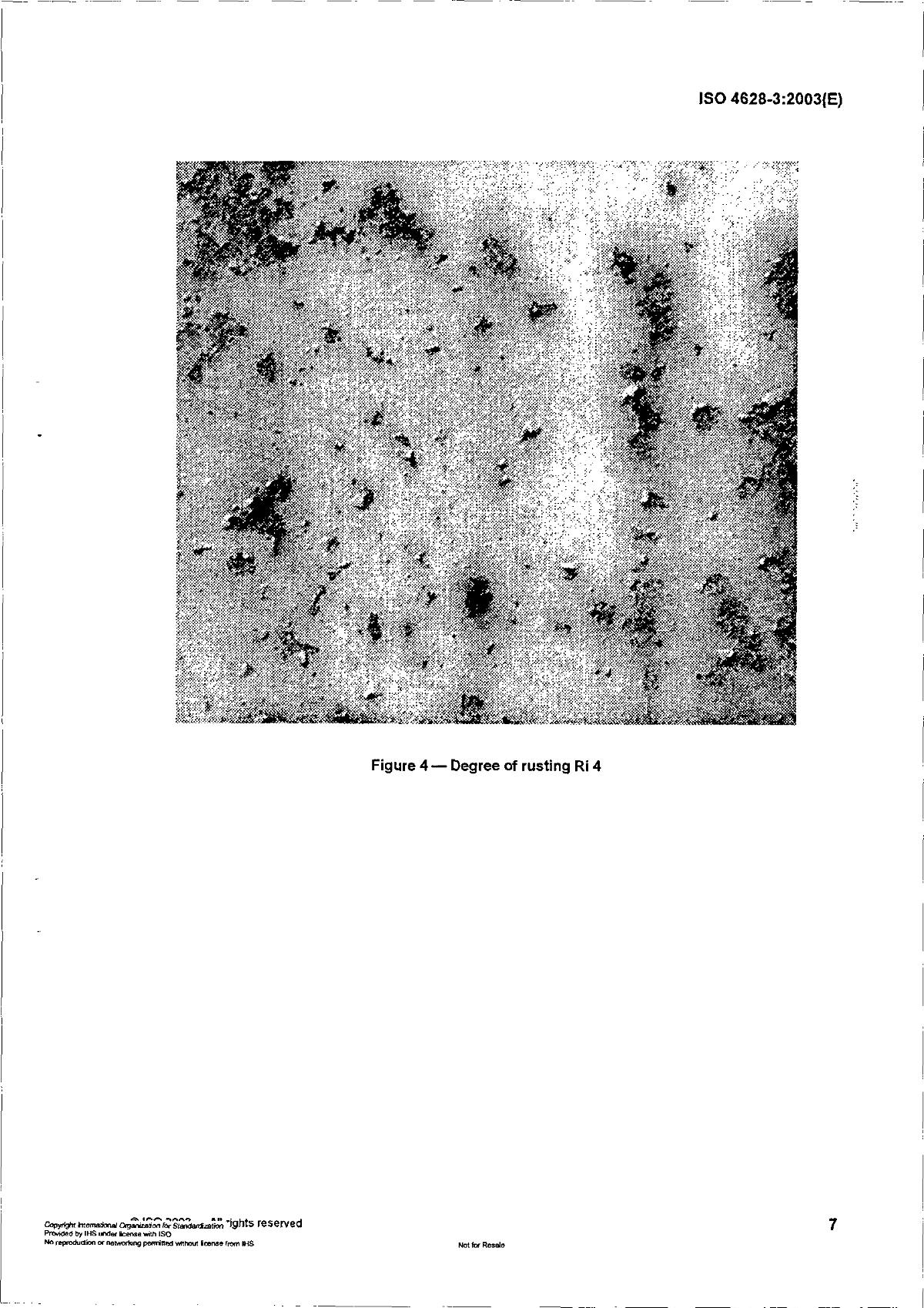ISO 4628-3-2003 《色漆和清漆 涂层老化的评定缺陷的数量和1大小及外观均匀变化强度的评定 第 3 部分 ：生锈程度的评定 ...