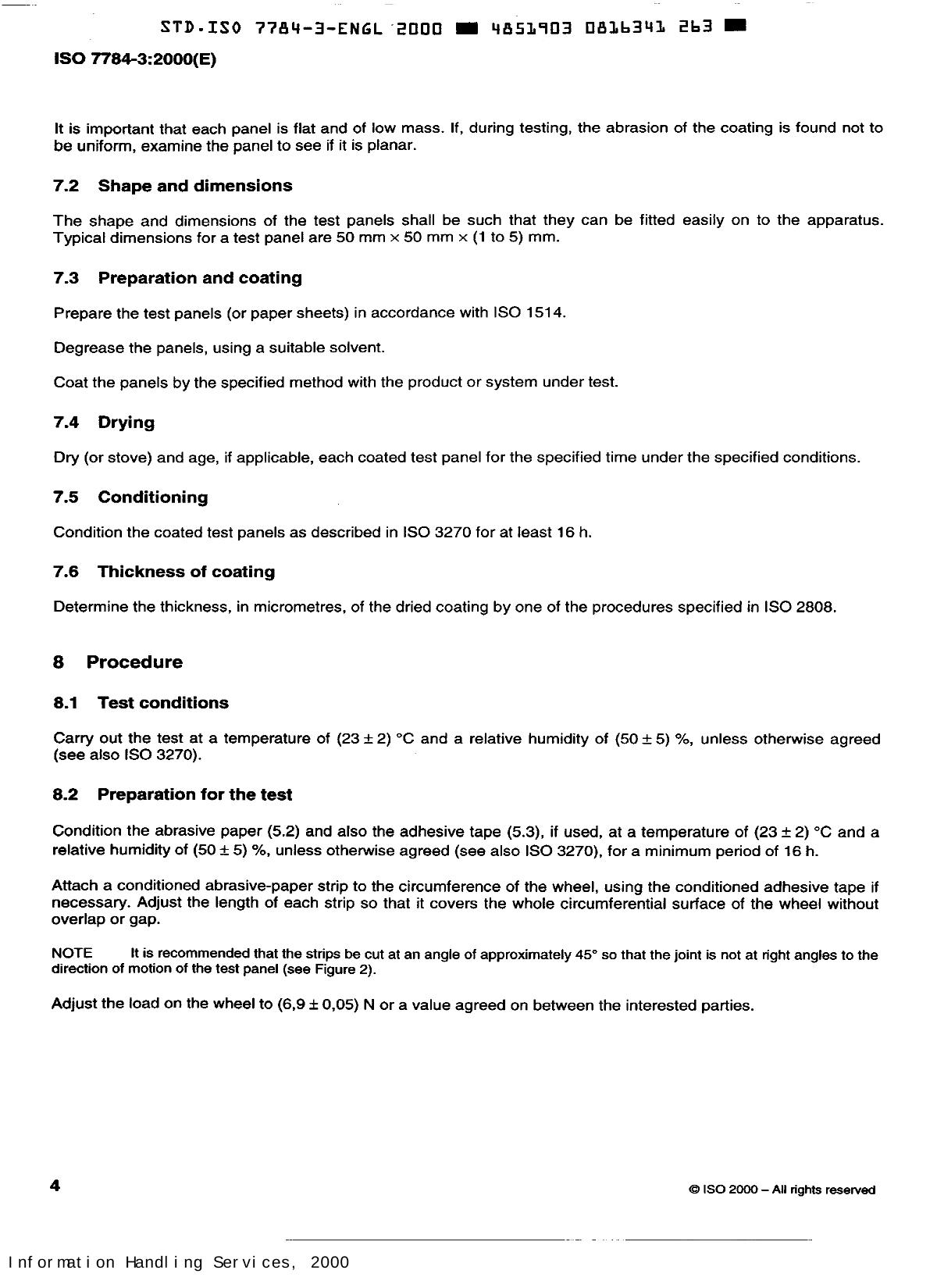 ISO 7784-3-2000 《色漆和清漆 耐磨性的测量 第 3 部分 ：往复运动试板法》 - 检测标准【南北潮商城】