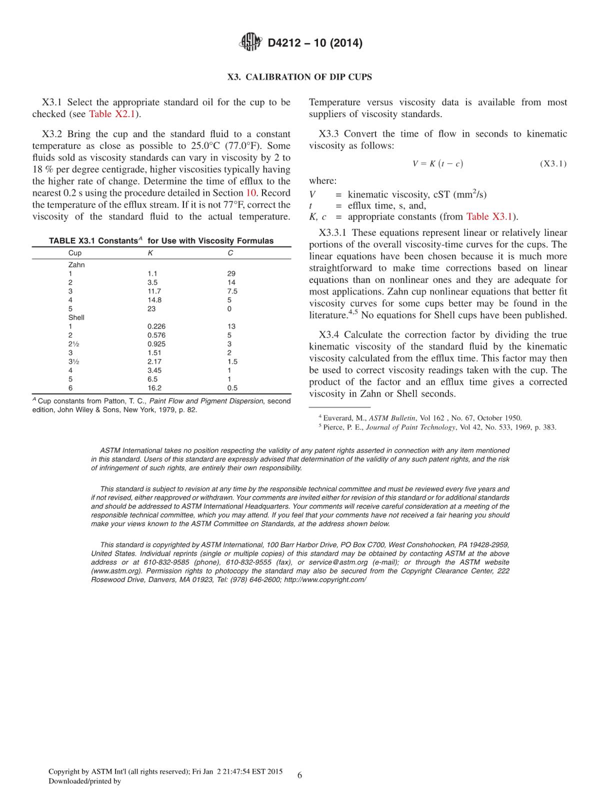 ASTM D4212-2016 《用浸入式黏度杯测定黏度》 - 检测标准【南北潮商城】