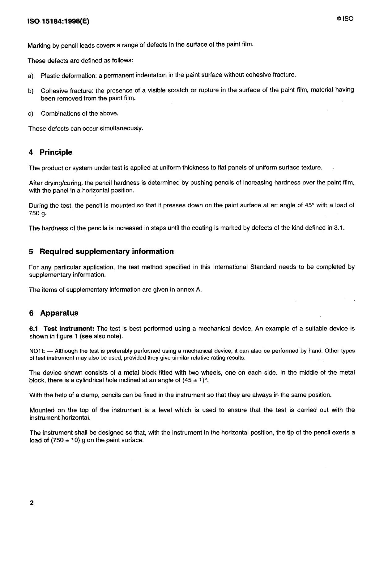 ISO 15184-1998 《色漆和清漆 铅笔法测定漆膜硬度》 - 检测标准【南北潮商城】