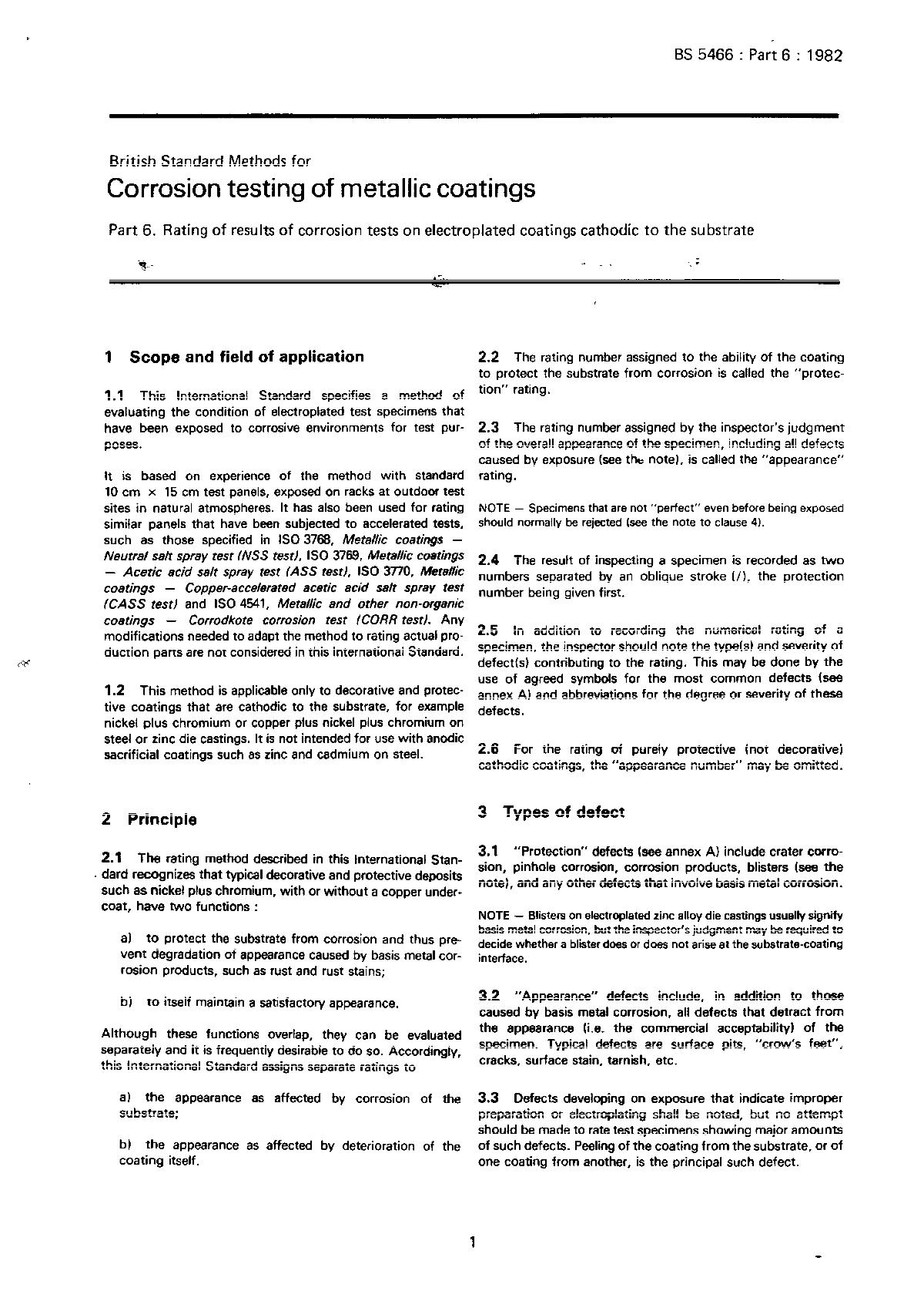 ISO 4540-1995 《金属镀层.基质为阴极的镀层.以腐蚀试验为条件的电镀试样测定》 - 检测标准【南北潮商城】