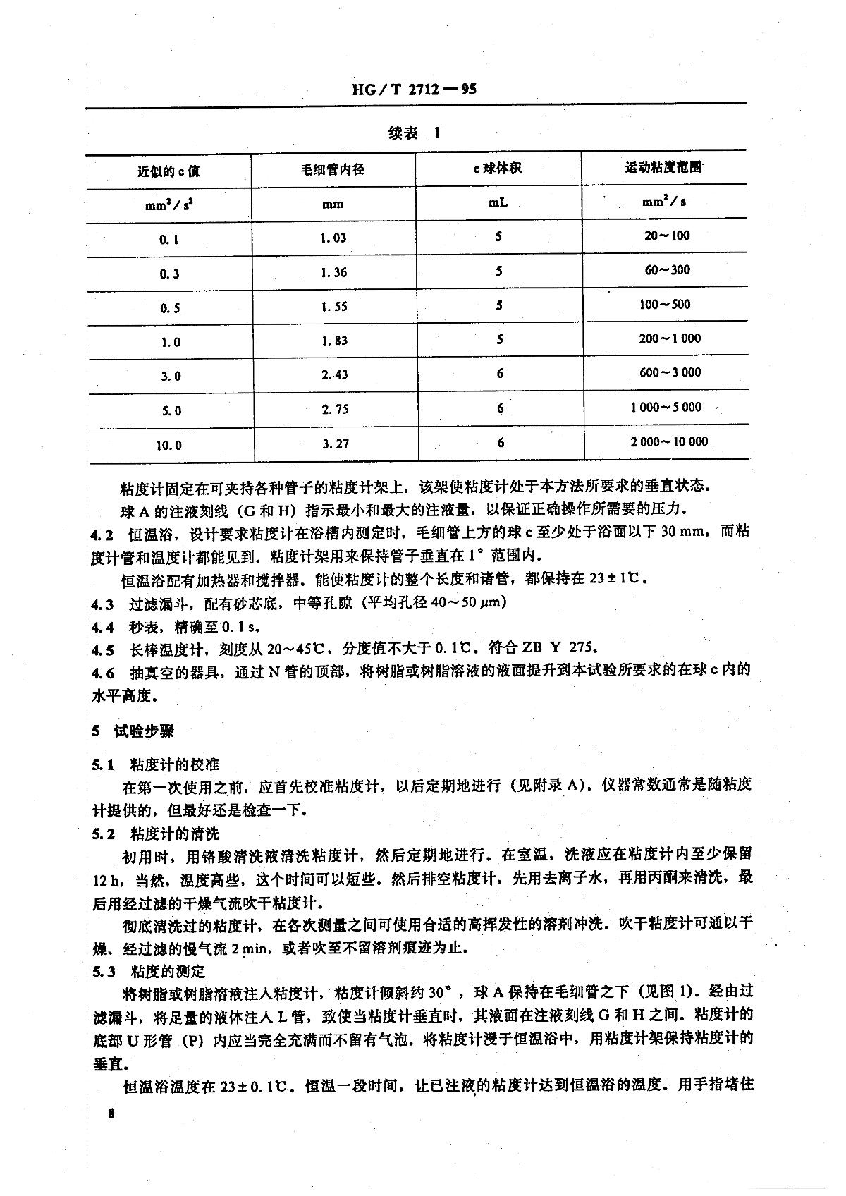 HG/T 2712-1995 《液态和溶液状酚醛树脂粘度的测定》 - 检测标准【南北潮商城】