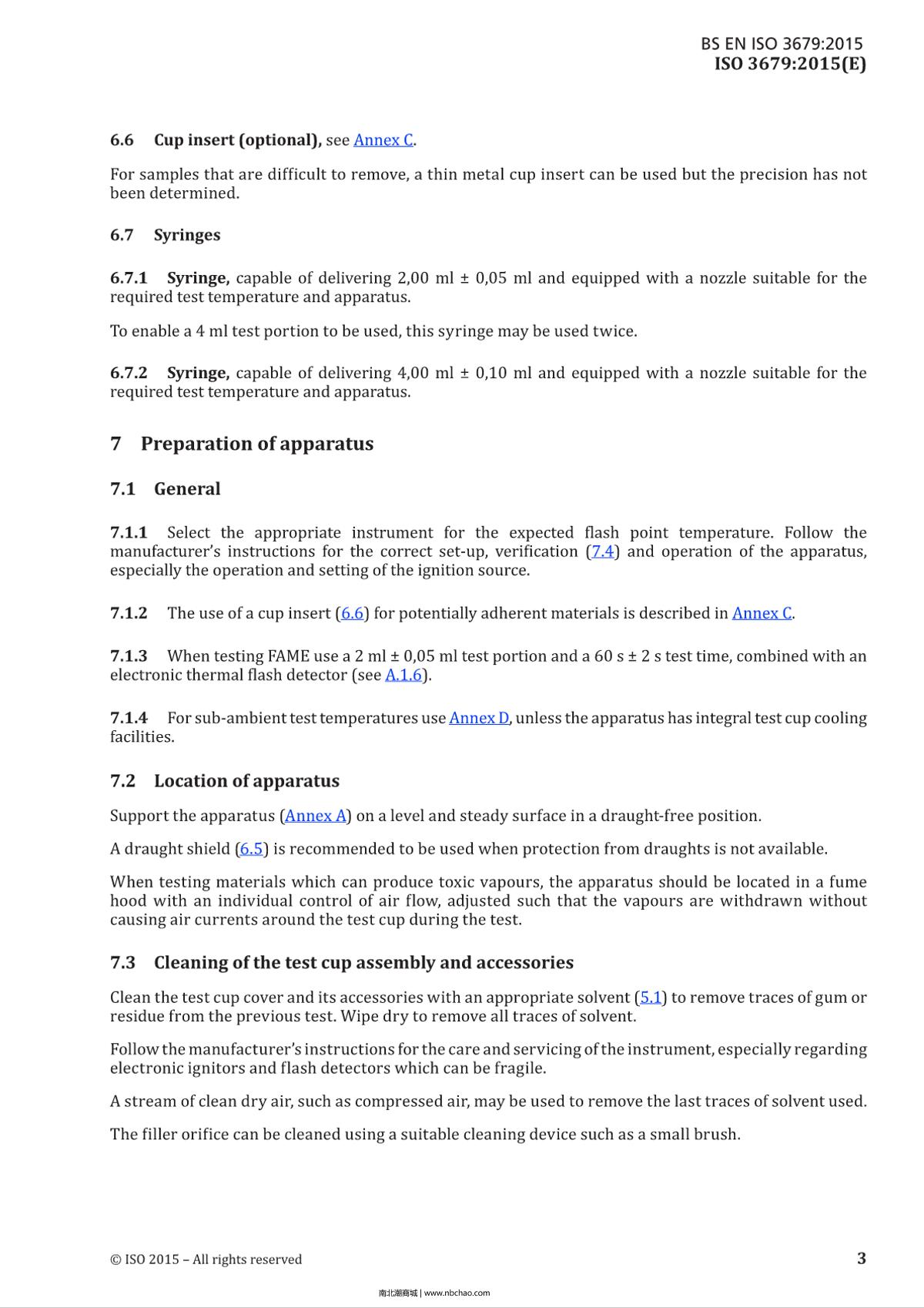 ISO 3679-2015 《色漆、清漆、石油和有关产品-闪点的测定-快速平衡法》 - 检测标准【南北潮商城】