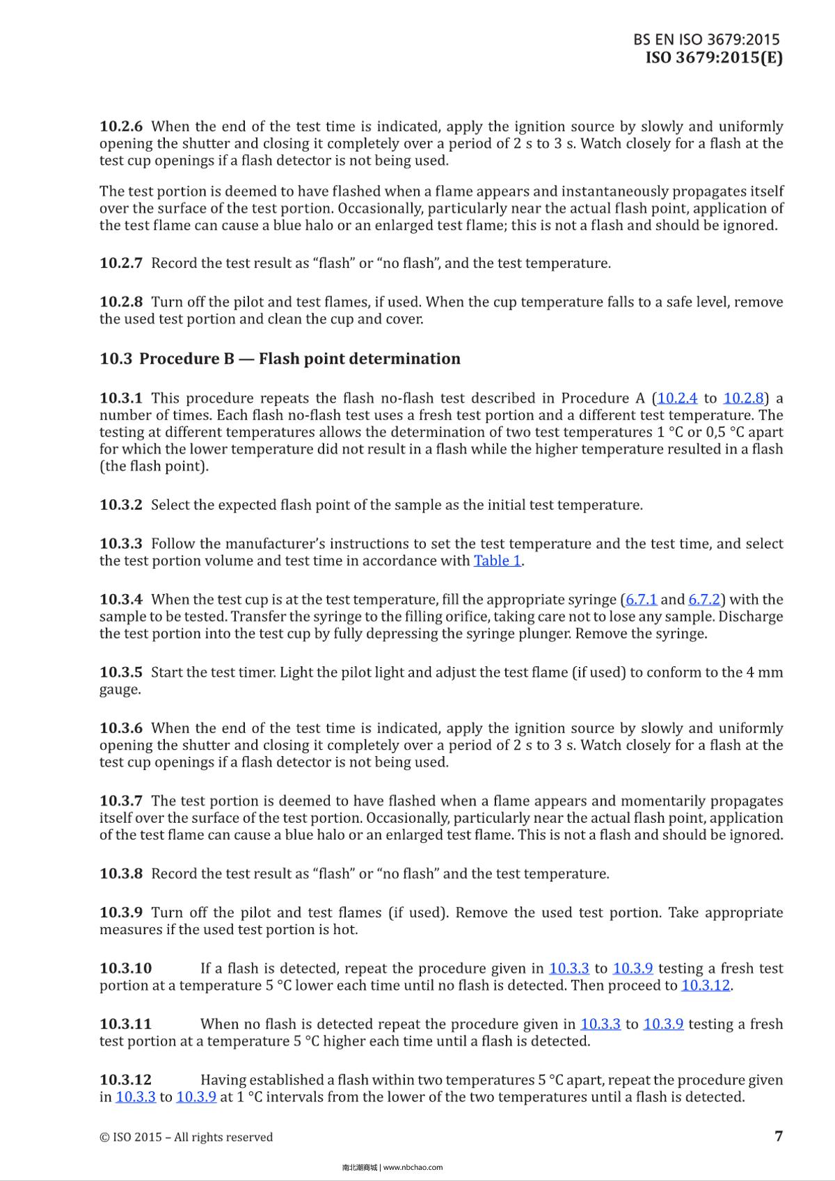 ISO 3679-2015 《色漆、清漆、石油和有关产品-闪点的测定-快速平衡法》 - 检测标准【南北潮商城】