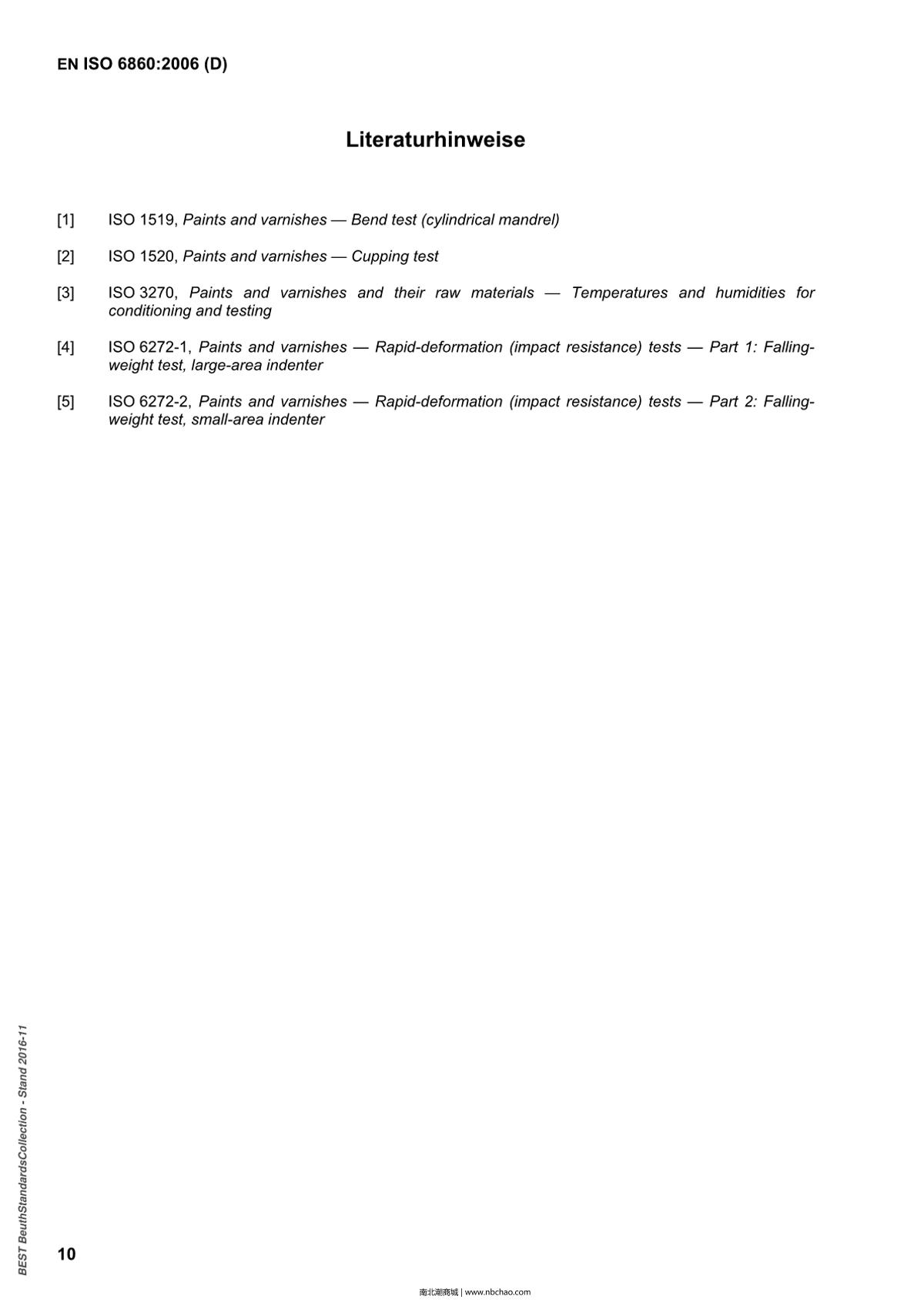 ISO 6860-2006 《色漆和清漆-弯曲试验（圆锥形心轴）》 - 检测标准【南北潮商城】