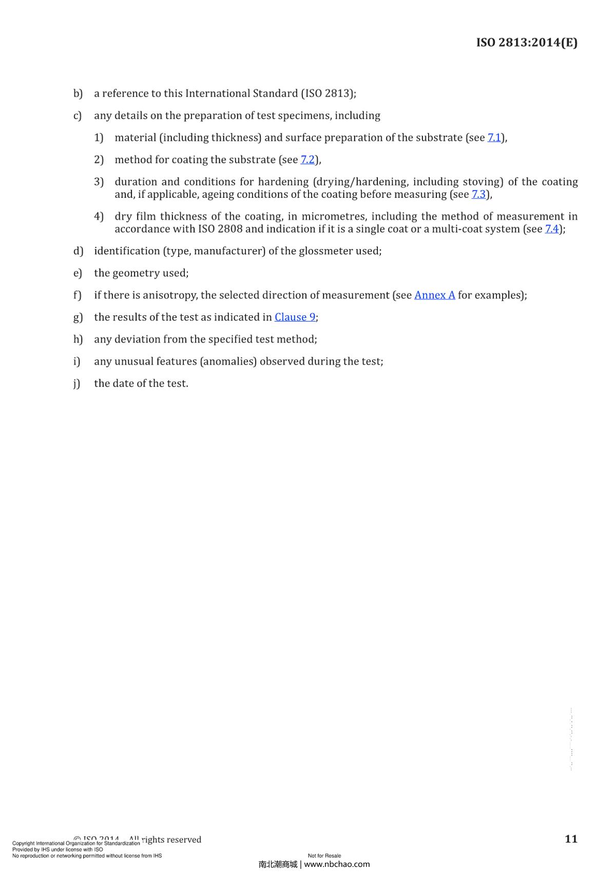 ISO 2813-2014 《色漆和清漆-在20°、60°和85°非金属色漆漆膜镜面光泽的测定》 - 检测标准【南北潮商城】