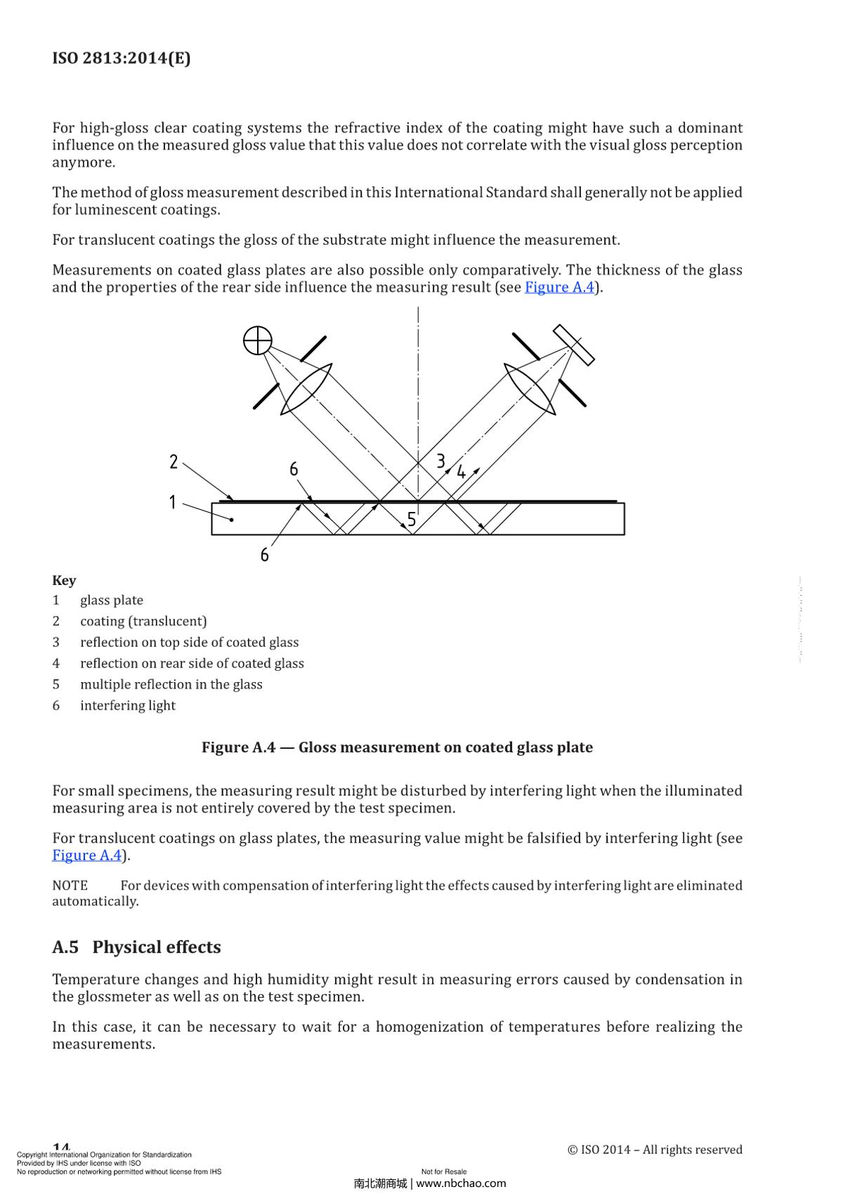 ISO 2813-2014 《色漆和清漆-在20°、60°和85°非金属色漆漆膜镜面光泽的测定》 - 检测标准【南北潮商城】