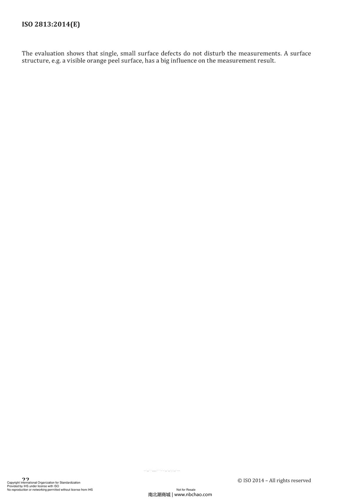 ISO 2813-2014 《色漆和清漆-在20°、60°和85°非金属色漆漆膜镜面光泽的测定》 - 检测标准【南北潮商城】