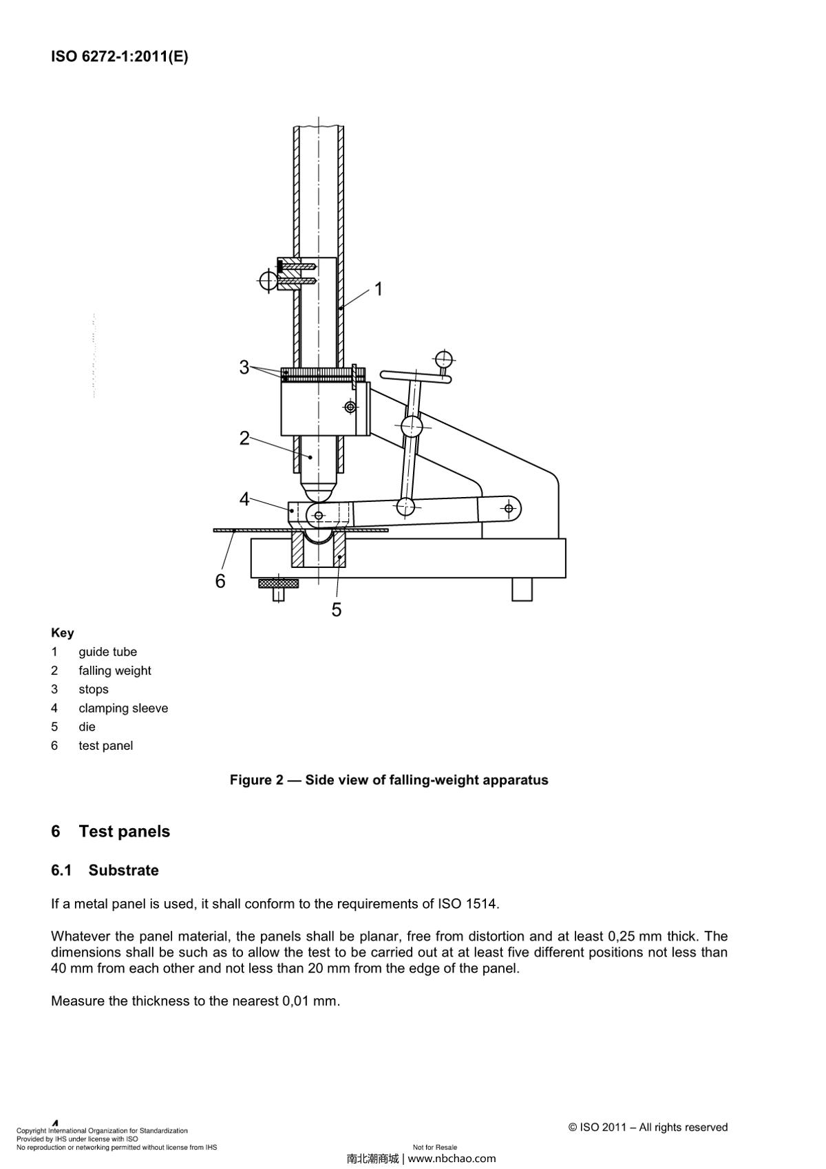 ISO 6272-1-2011 《色漆和清漆-落锤试验》 - 检测标准【南北潮商城】
