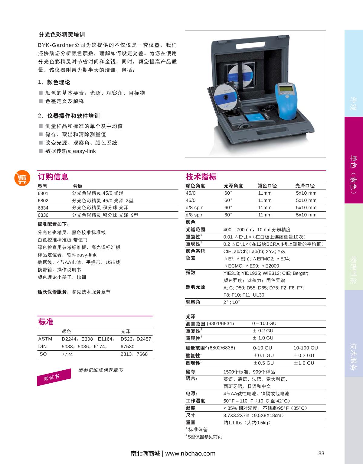 BYKBYK 6801分光色彩精灵产品说明书_南北潮商城