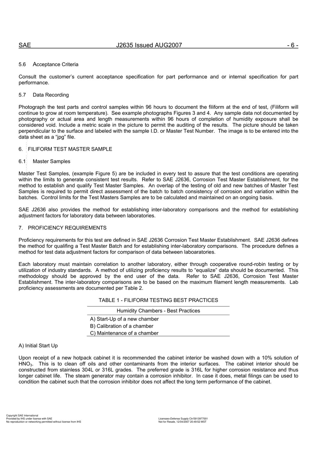 SAE J2635-2007 《喷漆铝车轮和喷漆铝车轮装饰的丝状腐蚀试验程序》 - 检测标准【南北潮商城】