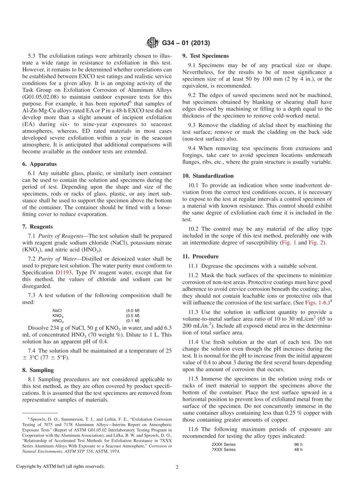 ASTM G34-2007 《循环湿热腐蚀的试验方法》 - 检测标准【南北潮商城】