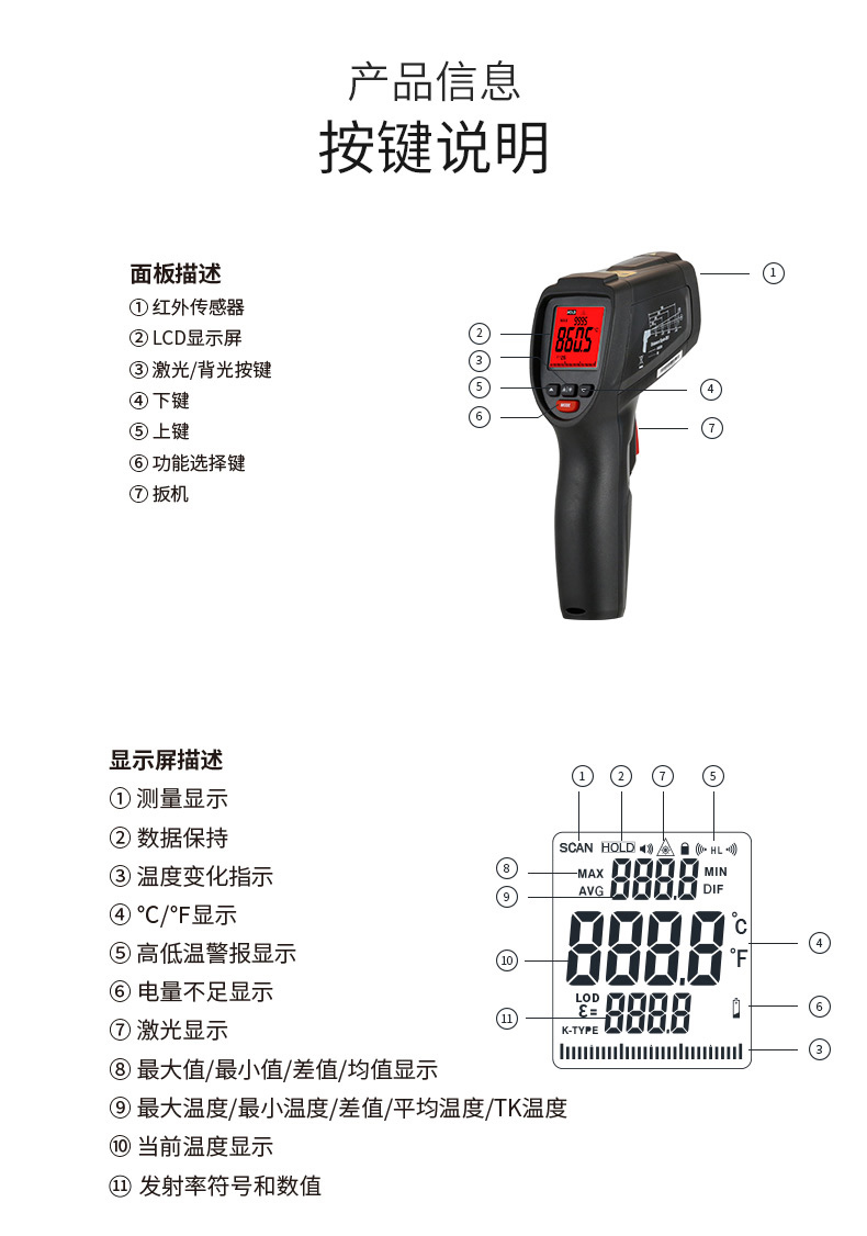 【华盛昌CEM DT-8876+ 环形激光红外线测温仪】价格_现货_正品-南北潮商城